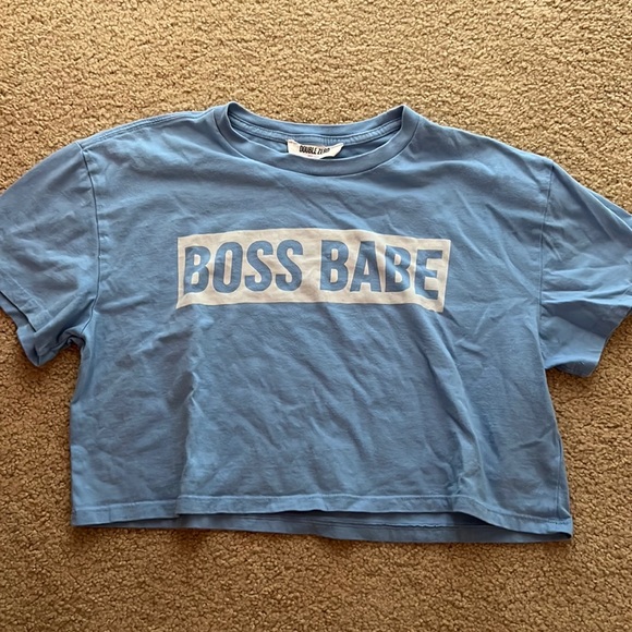 Tops | Boss Babe Crop Top Tshirt | Poshmark